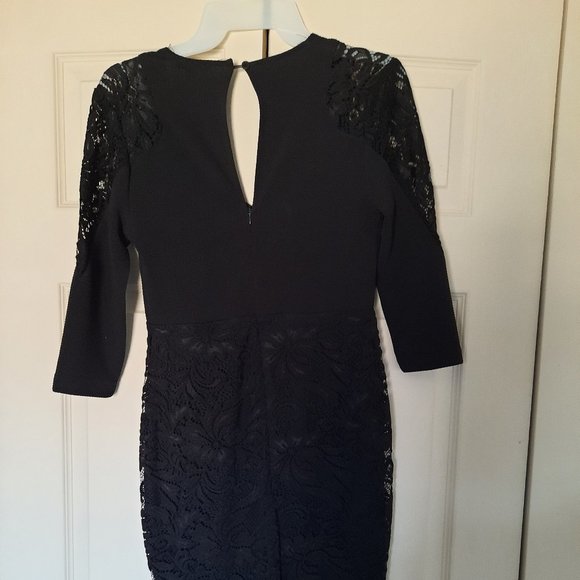 Gianni Bini | Dresses | Sexy Little Black Dress Pencil Skirt Length 34 Sleeves Small | Poshmark